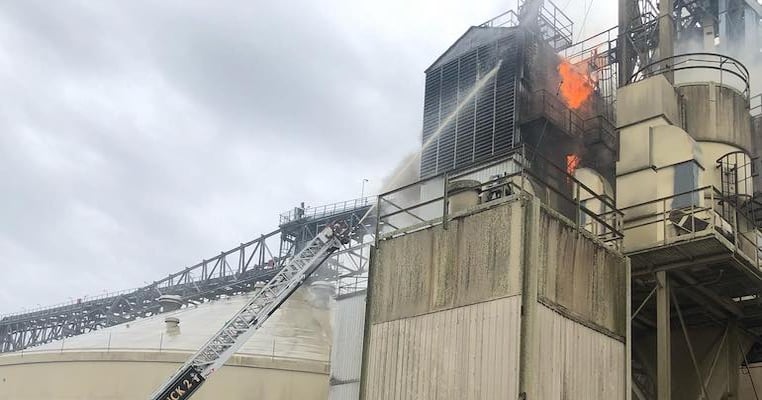 Crews Battle Grain Dryer Fire at Perdue Farms Plant