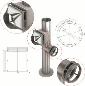 Adapter Flanges for Modular Pipework System