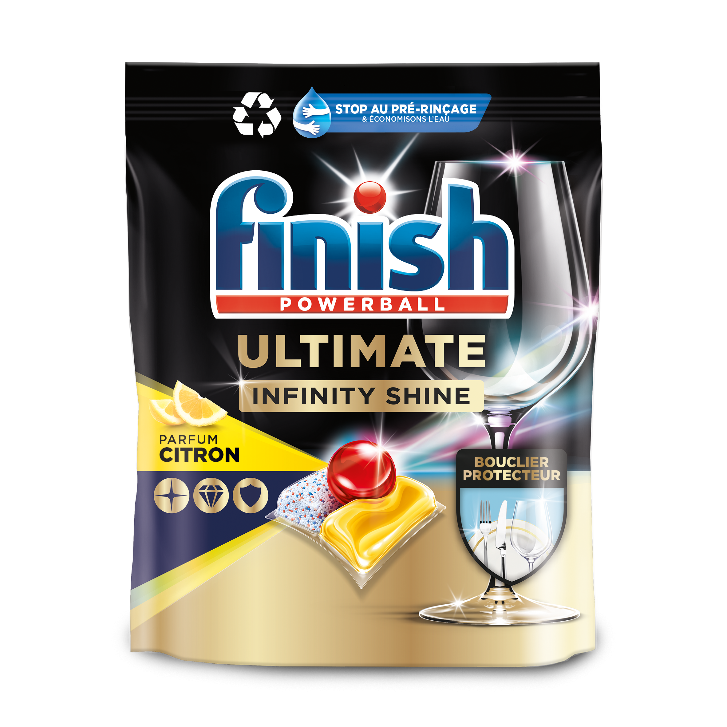 Finish Ultimate Infinity Shine Capsules lave-vaisselle | 80 Citron ...