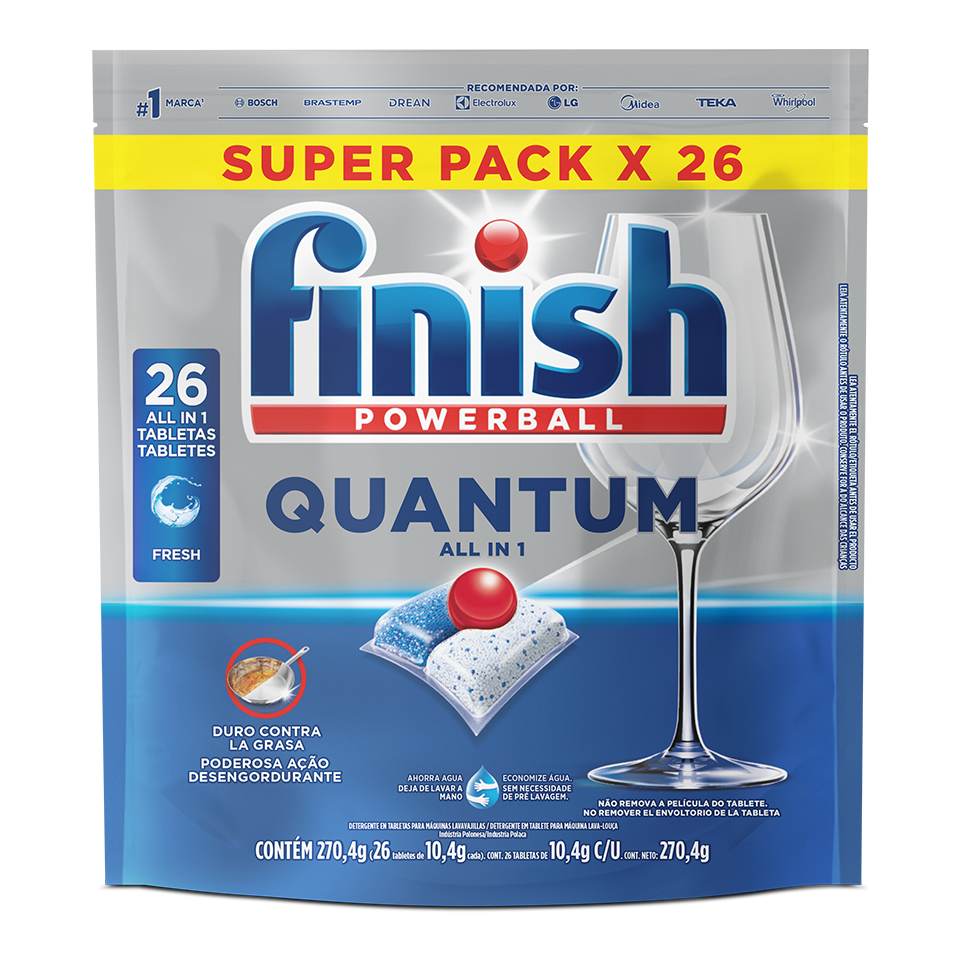 Finish Quantum - Tablete lava-louças | Finish BR