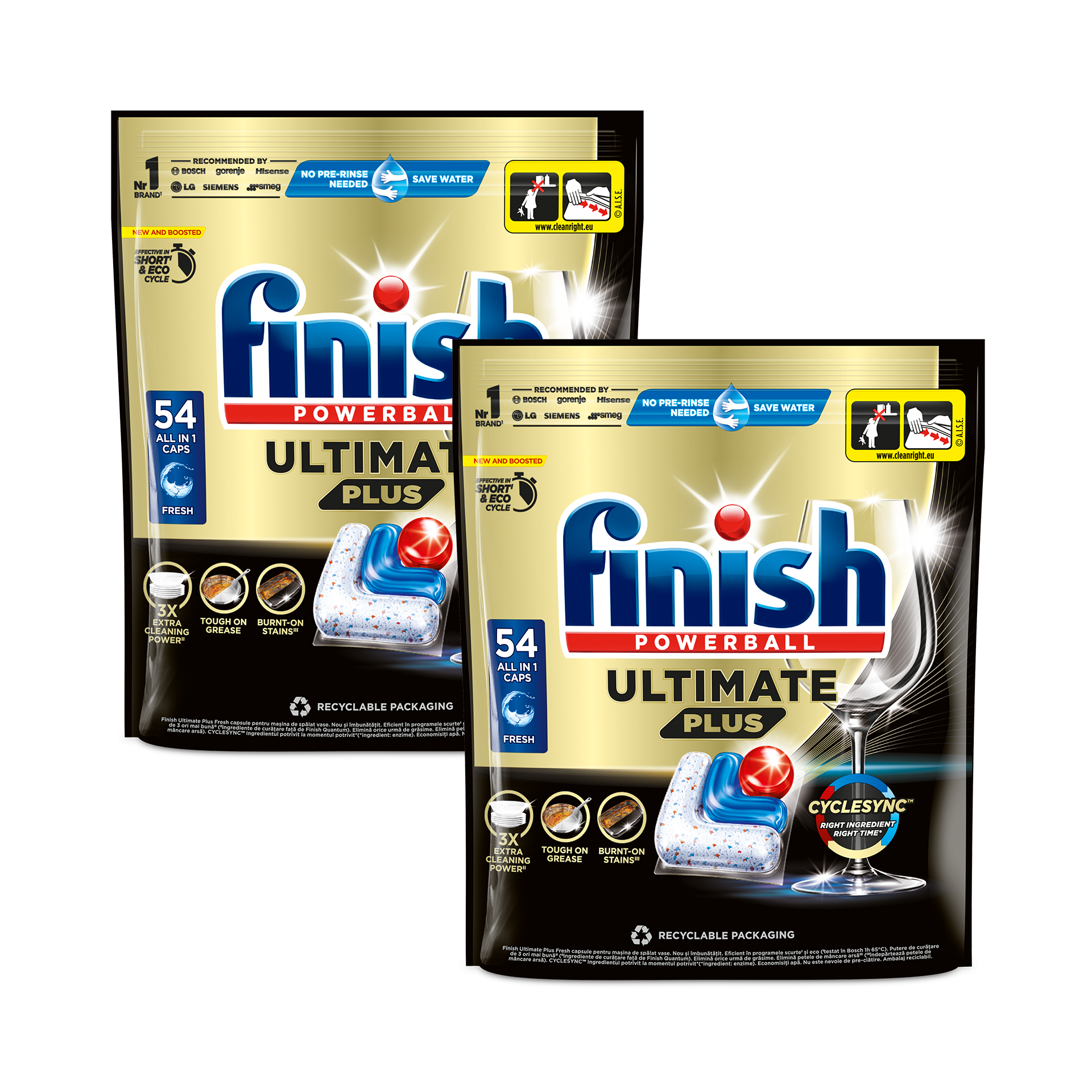 Finish Ultimate Plus Fresh, 2 x 54 capsule | Finish® RO