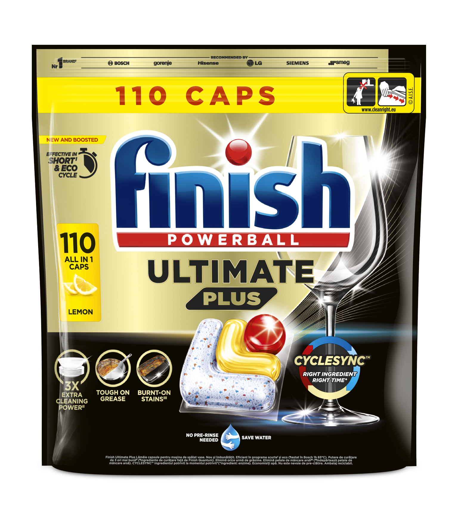 Finish Ultimate Plus Regular, 110 Lemon | Finish® RO