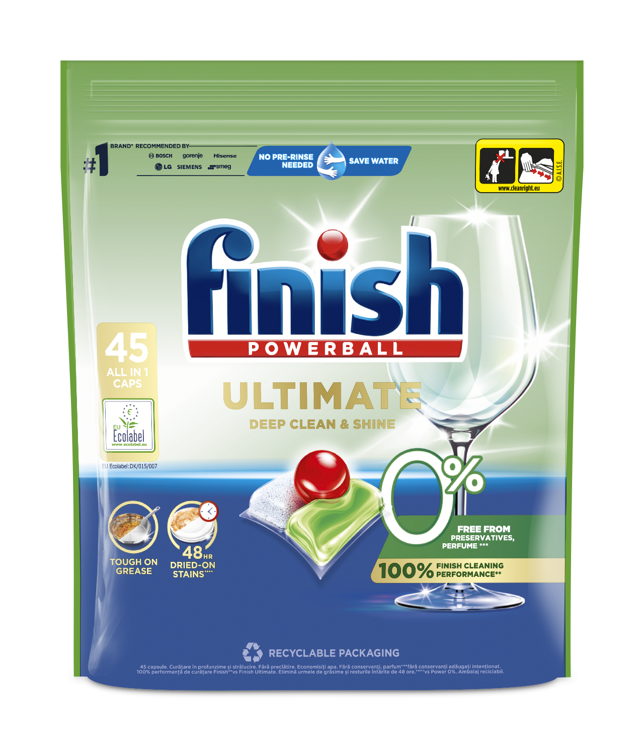 Detergent Finish Ultimate All in 1 ECO 0% | Finish® RO