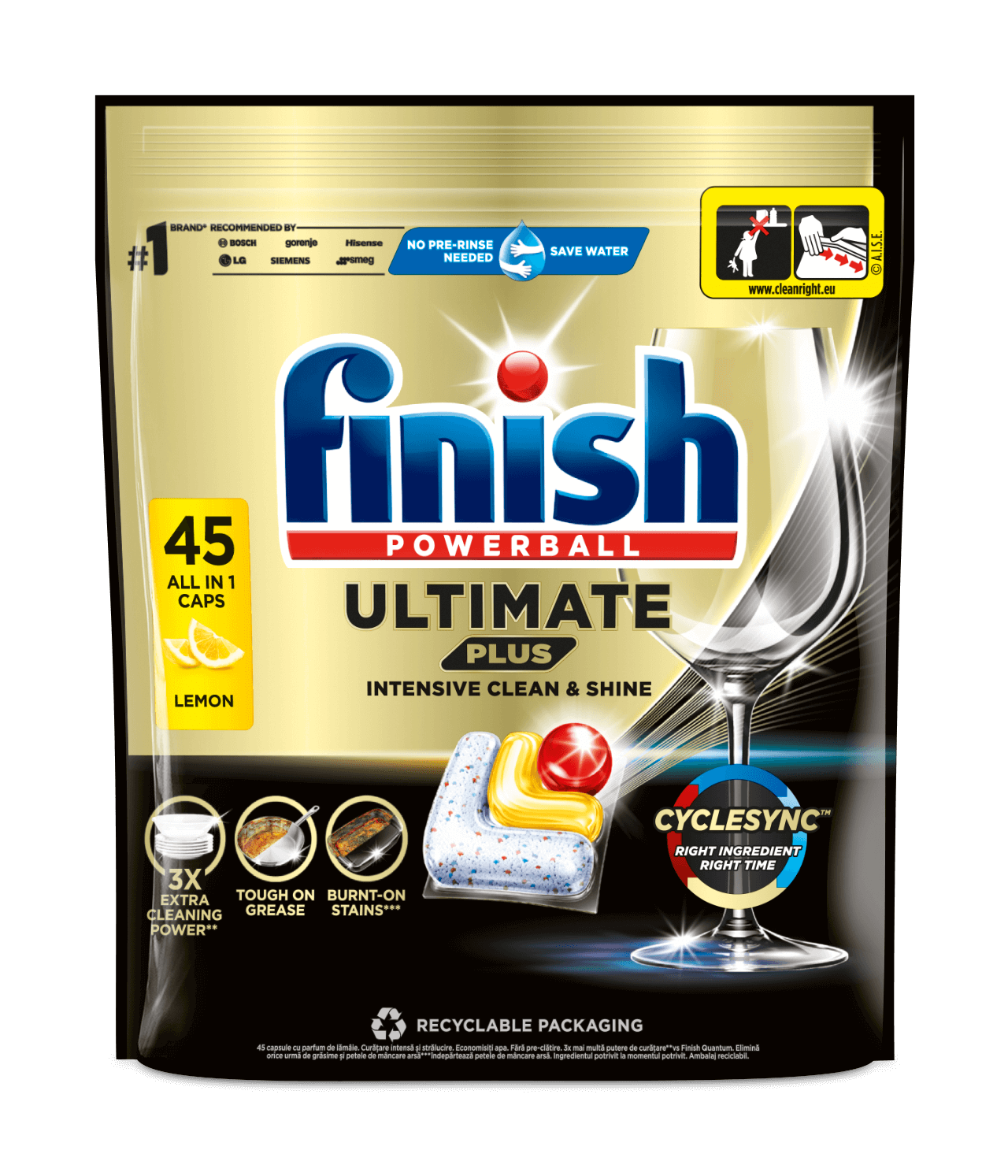 Finish Ultimate Plus All in 1 45 ks Lemon | Finish® CZ