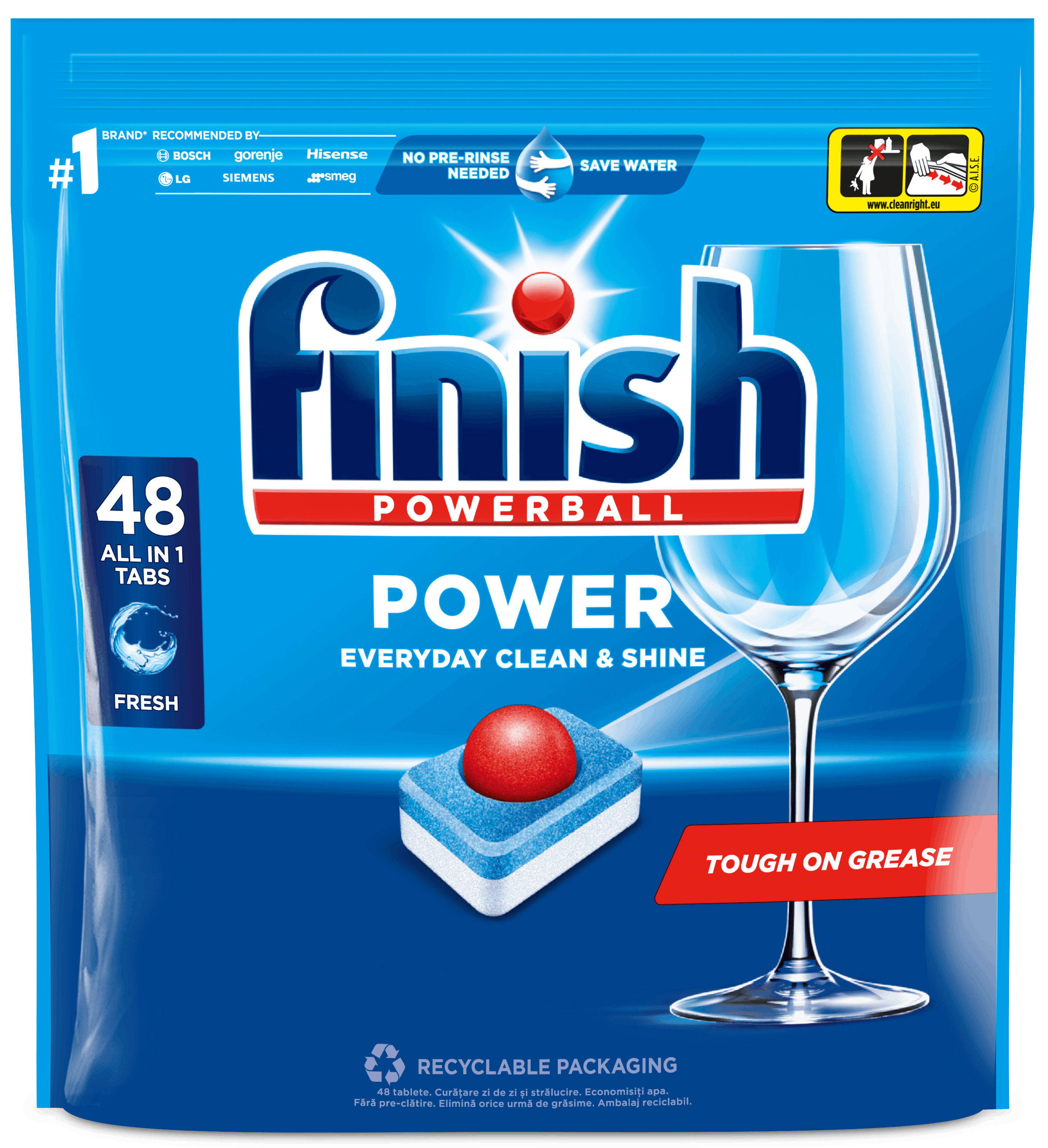 Finish Power All in 1 riadu48 ks regular | Finish® SK