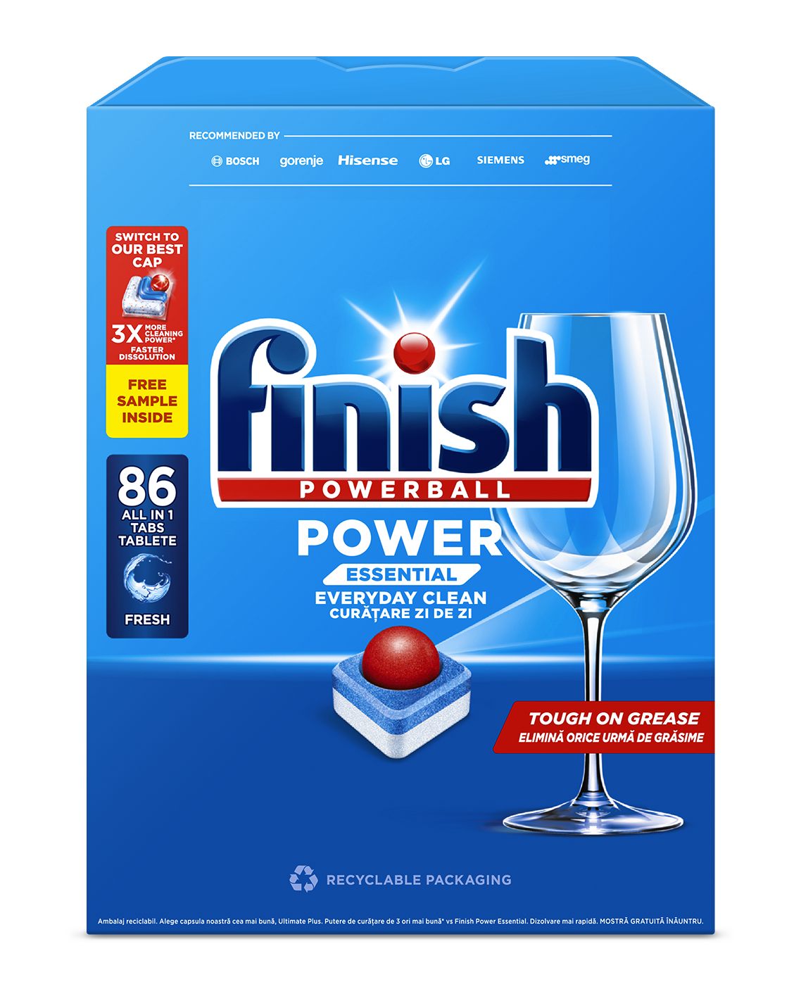 Finish Power Essential Fresh, 86 tablete | Finish® RO