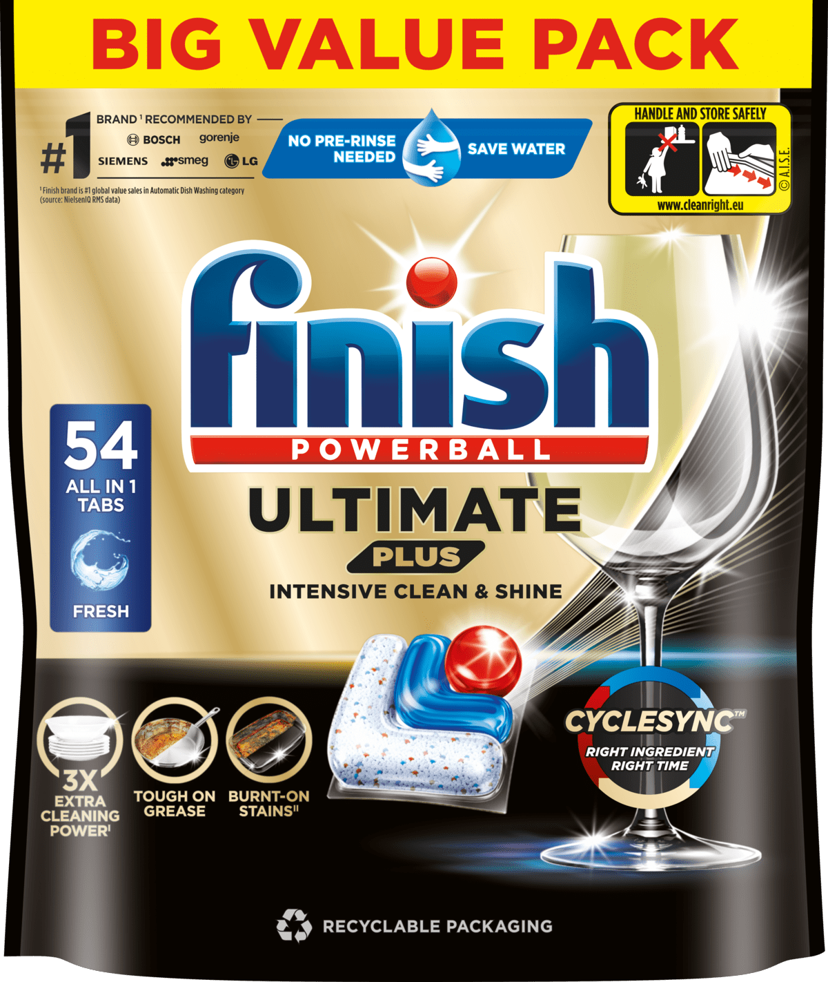 Finish® Ultimate Plus All in 1™ oppvasktabletter | Finish NO