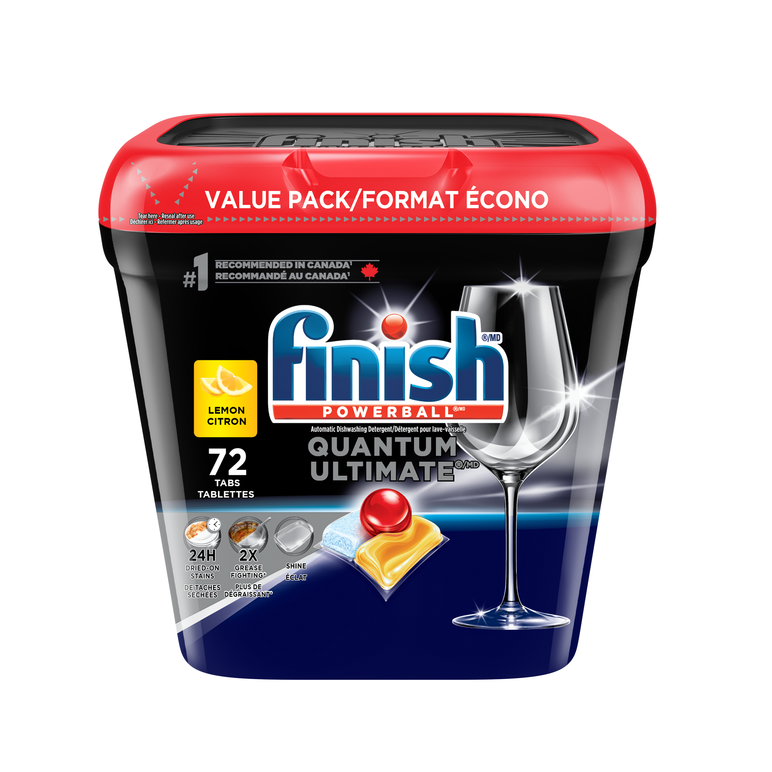 Finish® Quantum Ultimate™ Dishwasher Tablets 72 Lemon | Finish CA