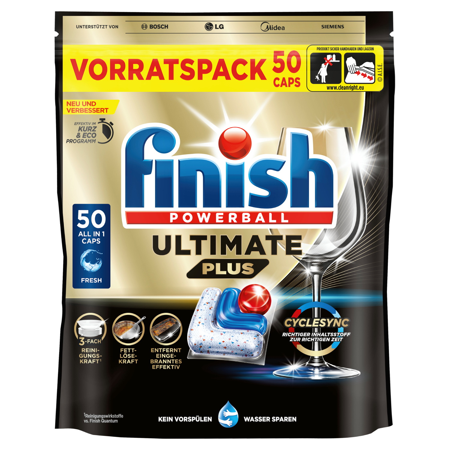 Finish Ultimate Plus All in 1 50 Caps Regulär | Finish DE