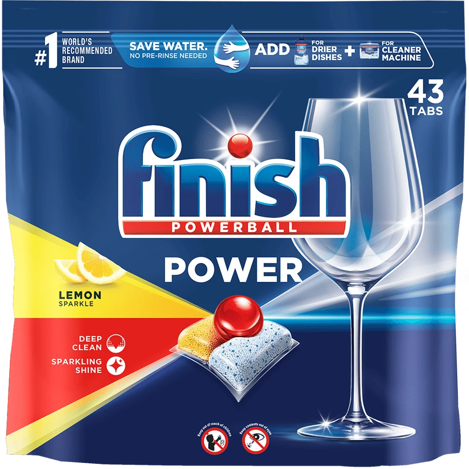 Finish® Powerball Power Dishwasher Tablets 43 ct Lemon | Finish® US