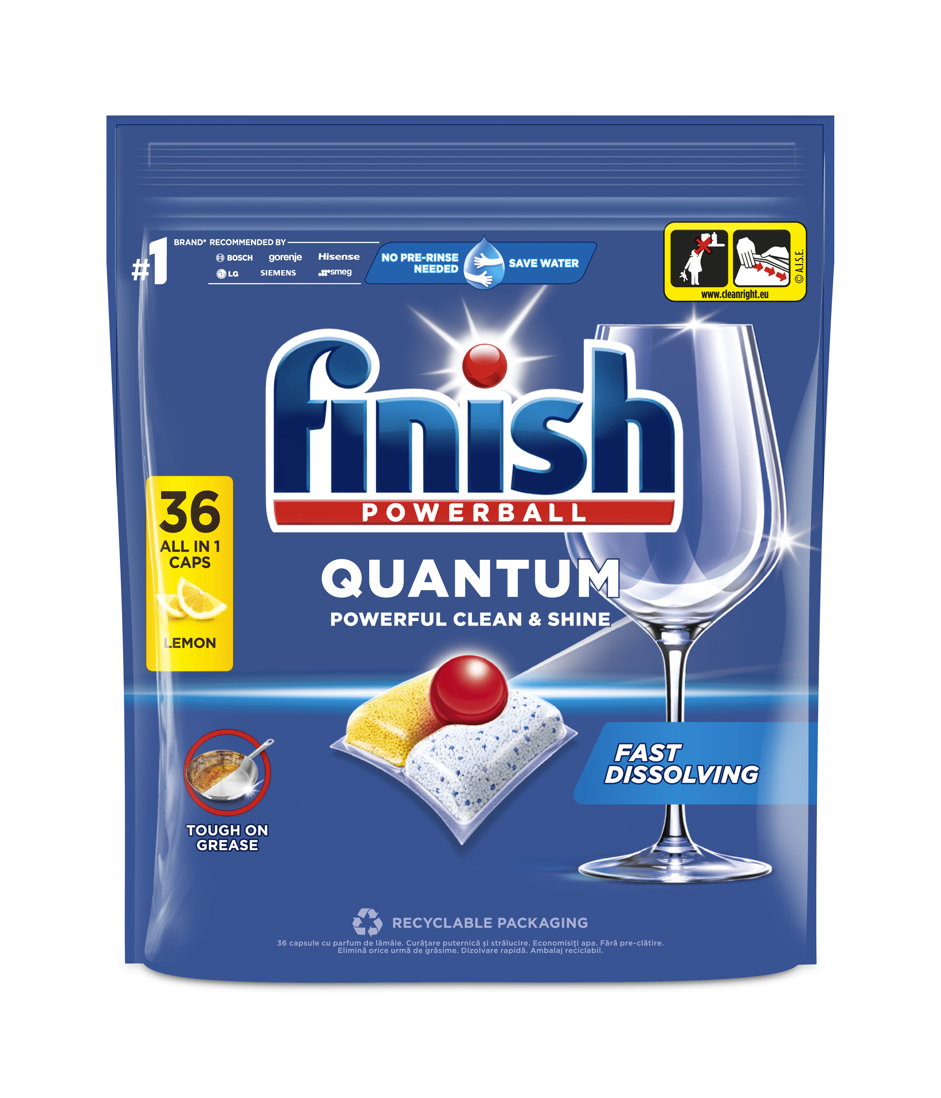 Finish Quantum All in 1 36 Lemon | Finish® CZ