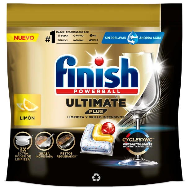 Finish Ultimate Plus All in 1 Pastillas Limón | Finish ES