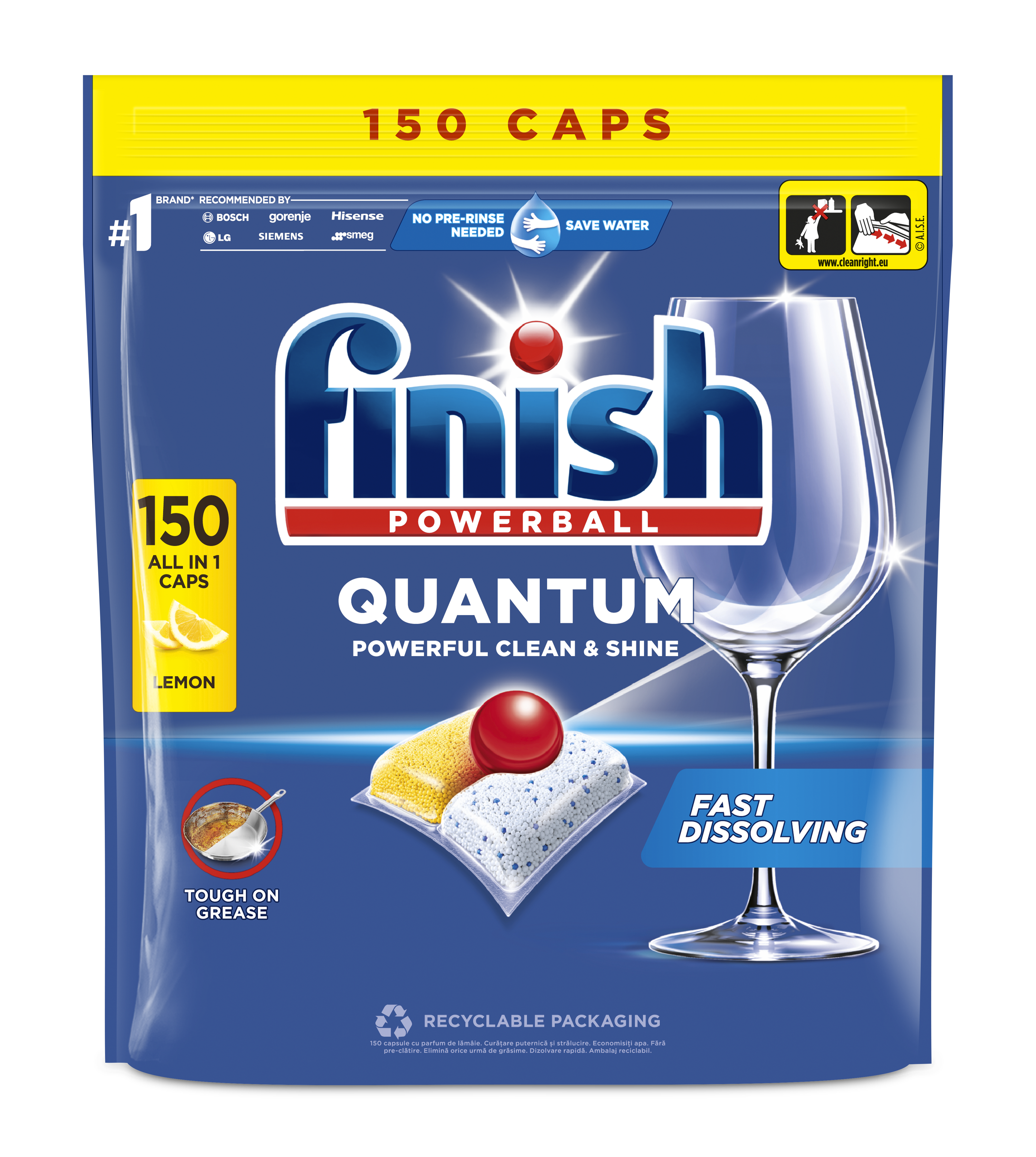 Finish Quantum All in 1 150 Lemon | Finish® CZ