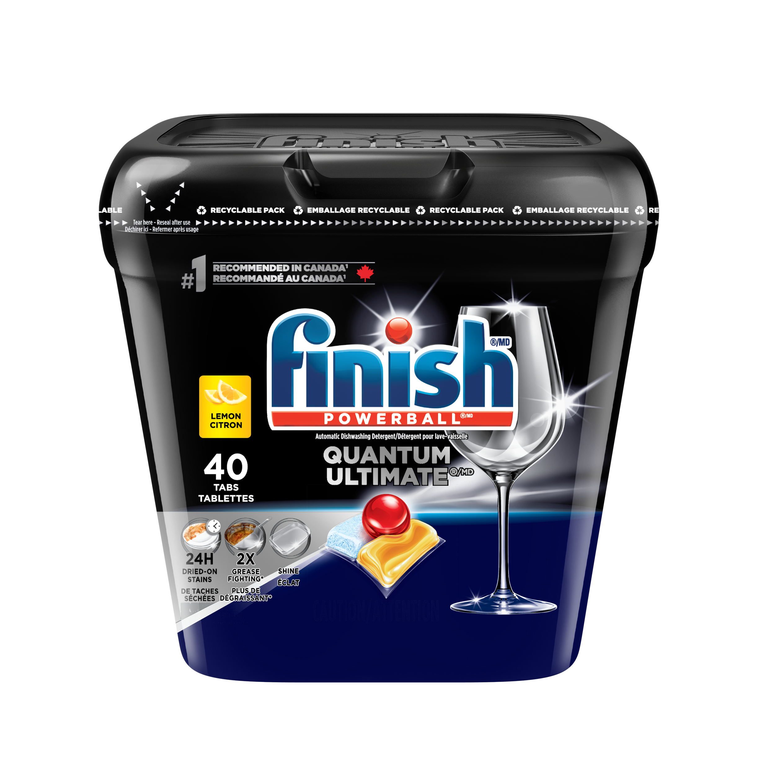 Finish® Quantum Ultimate™ Dishwasher Tablets 40 Lemon | Finish CA