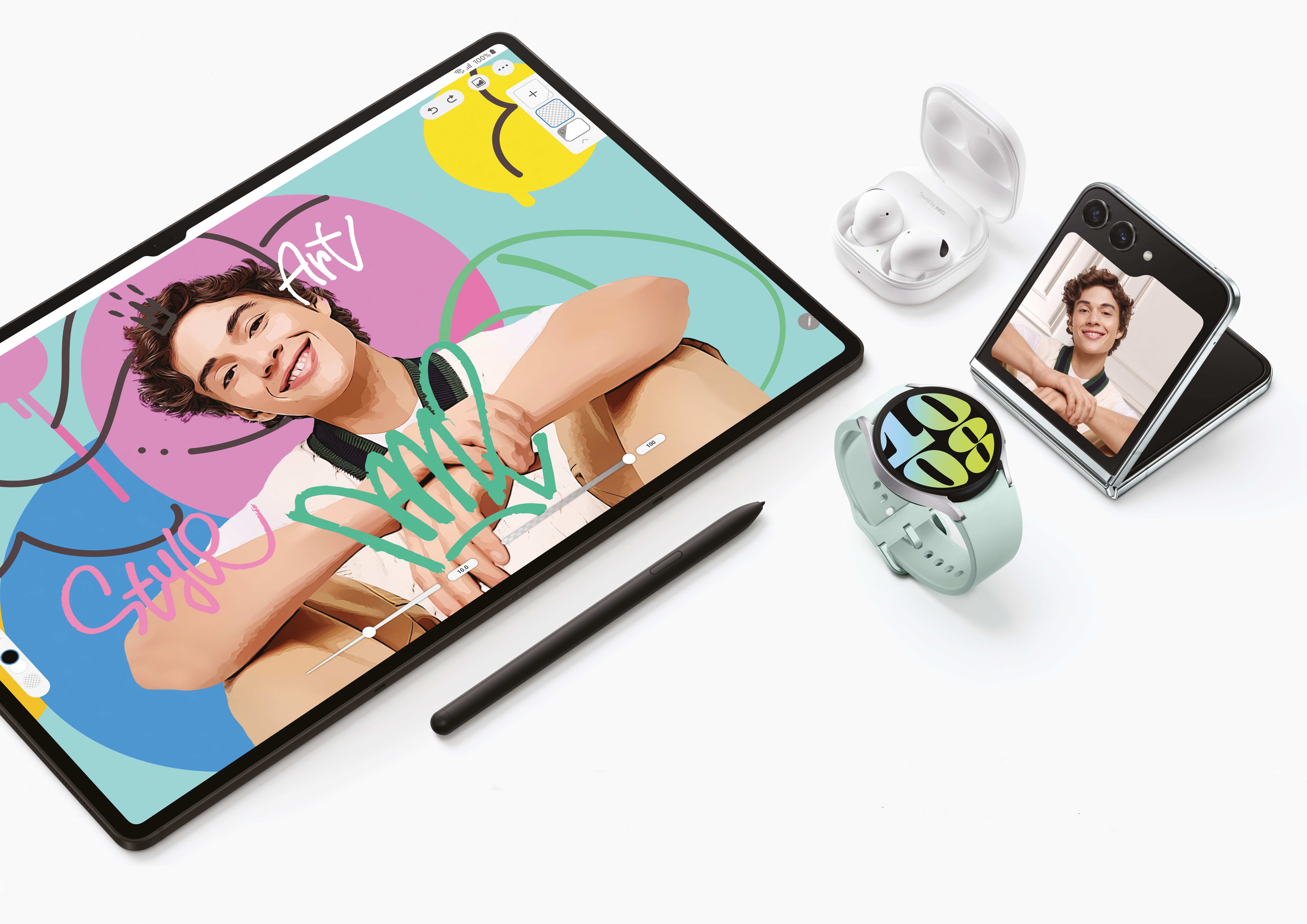 Samsung RF48A400EB4, Vrijstaand, Frans deur, Antraciet, LED, Touch ...