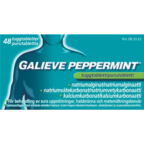 Galieve Peppermint 48 stk. Tuggtablett | Gaviscon SE